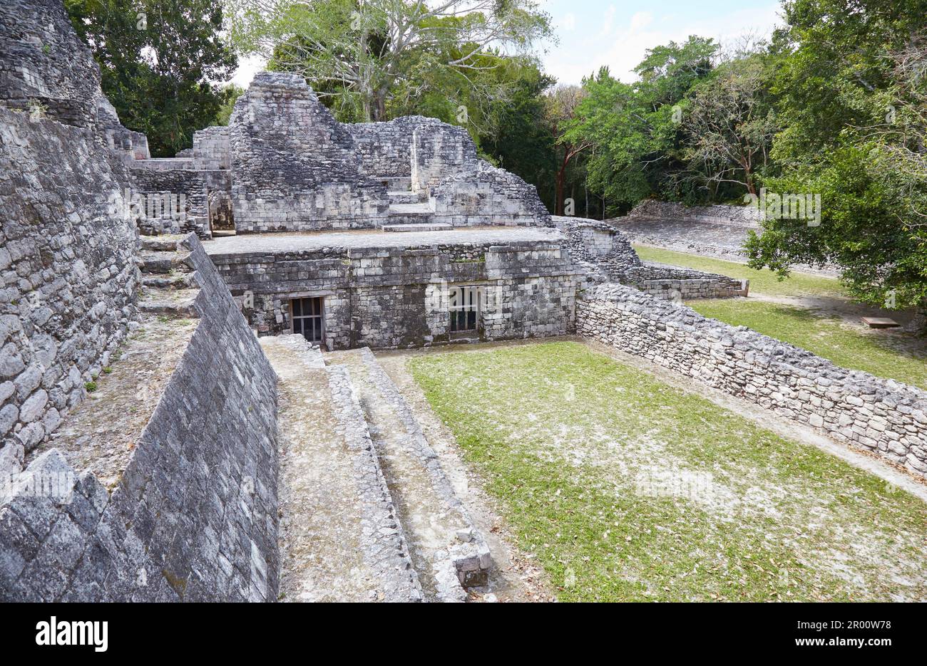 The Overlooked Mayan Ruins of Becan in Southern Campeche, Mexico Stock ...