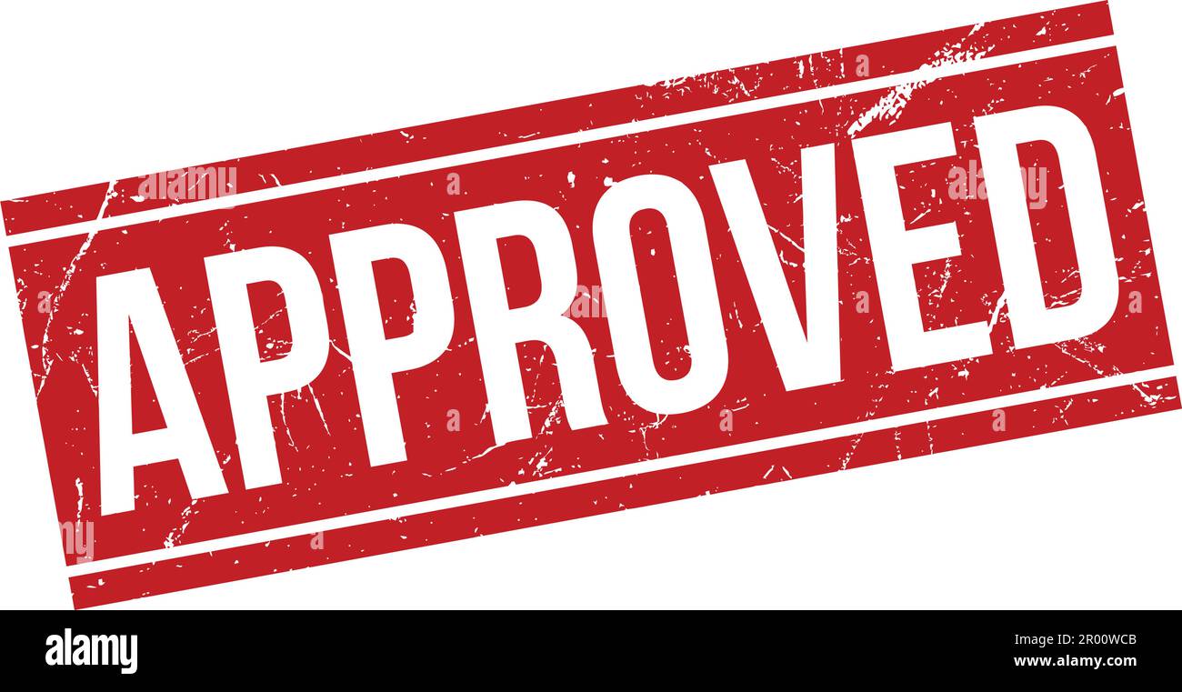 Grunge red approved word Stock Vector Images - Alamy