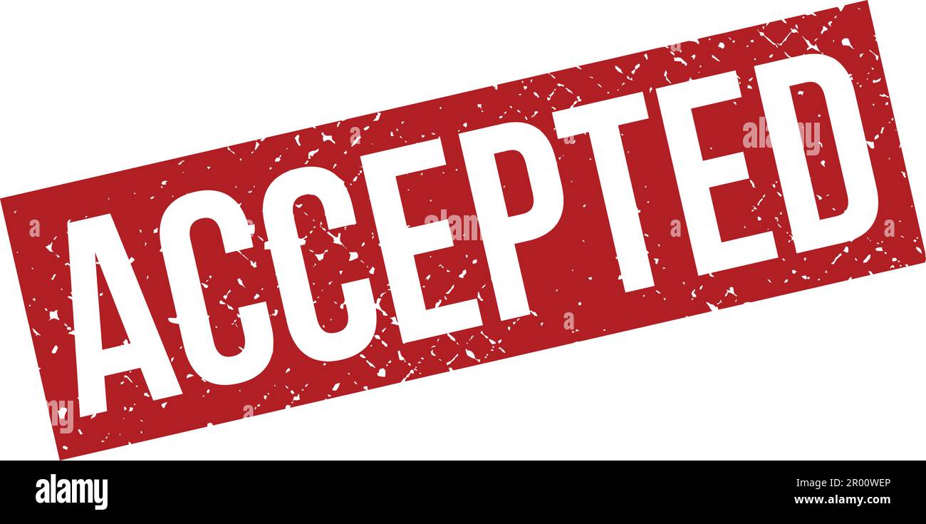 Accepted Rubber Stamp Isolated On White Background Stock Vector Image ...