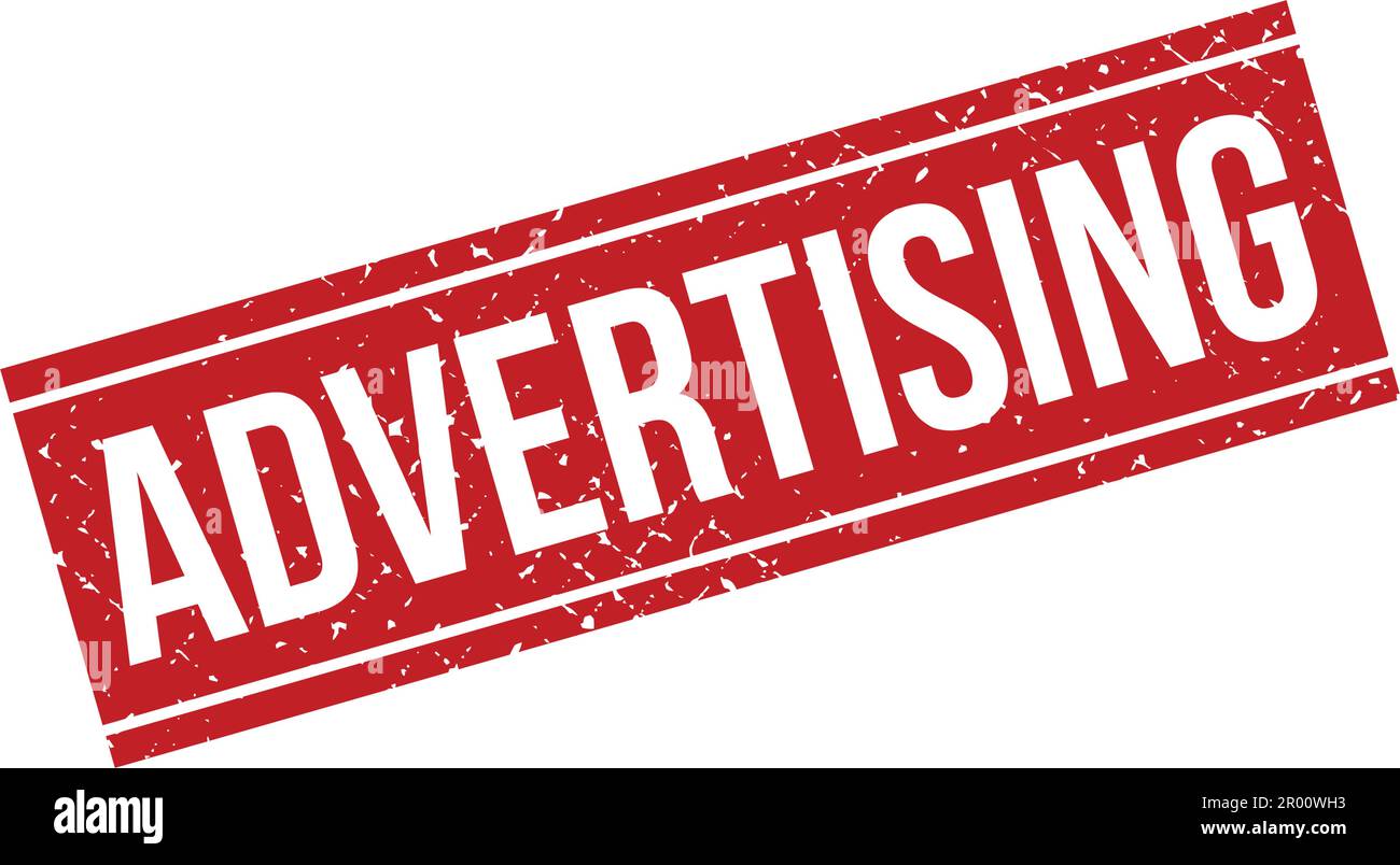 Advertising Rubber Stamp. Advertising Rubber Grunge Stamp Seal Vector ...