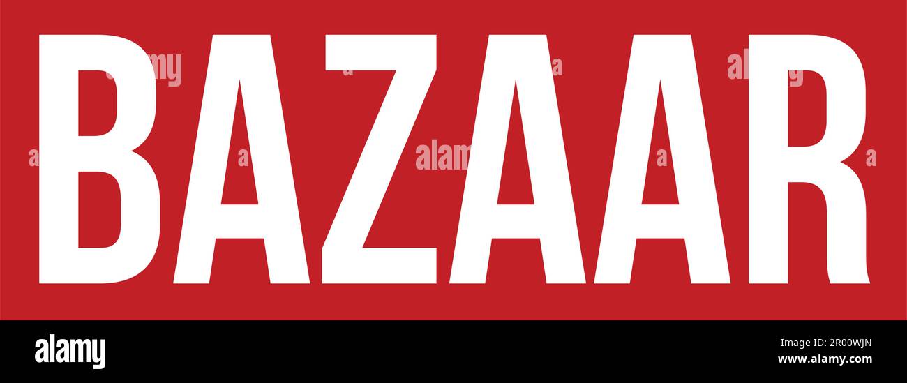 Bazaar Rubber Stamp. Red Bazaar Rubber Grunge Stamp Seal Vector ...