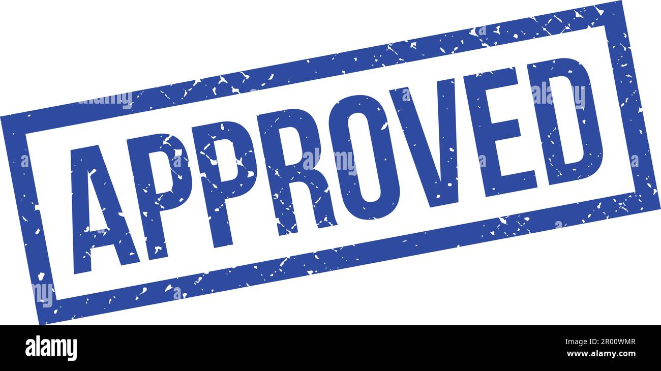 Approved stamp blue hi-res stock photography and images - Alamy