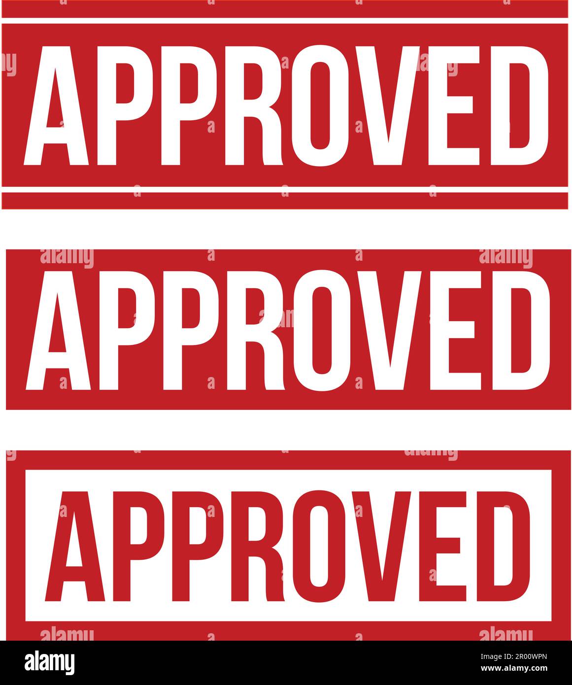 Approved Rubber Stamp Set Vector Illustration - Vector Stock Vector Image & Art - Alamy