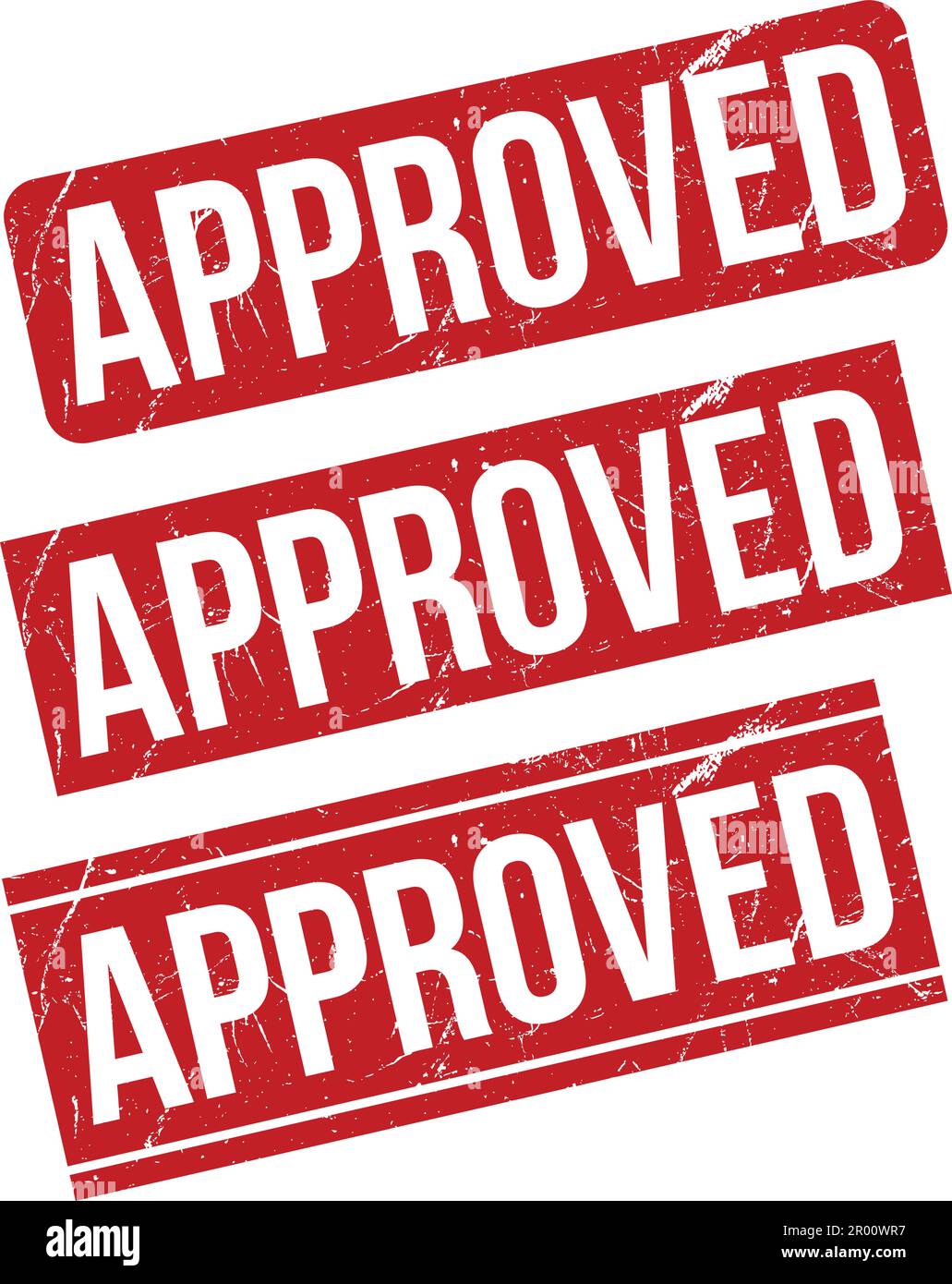 Approved Rubber Stamp Set Vector Illustration - Vector Stock Vector ...