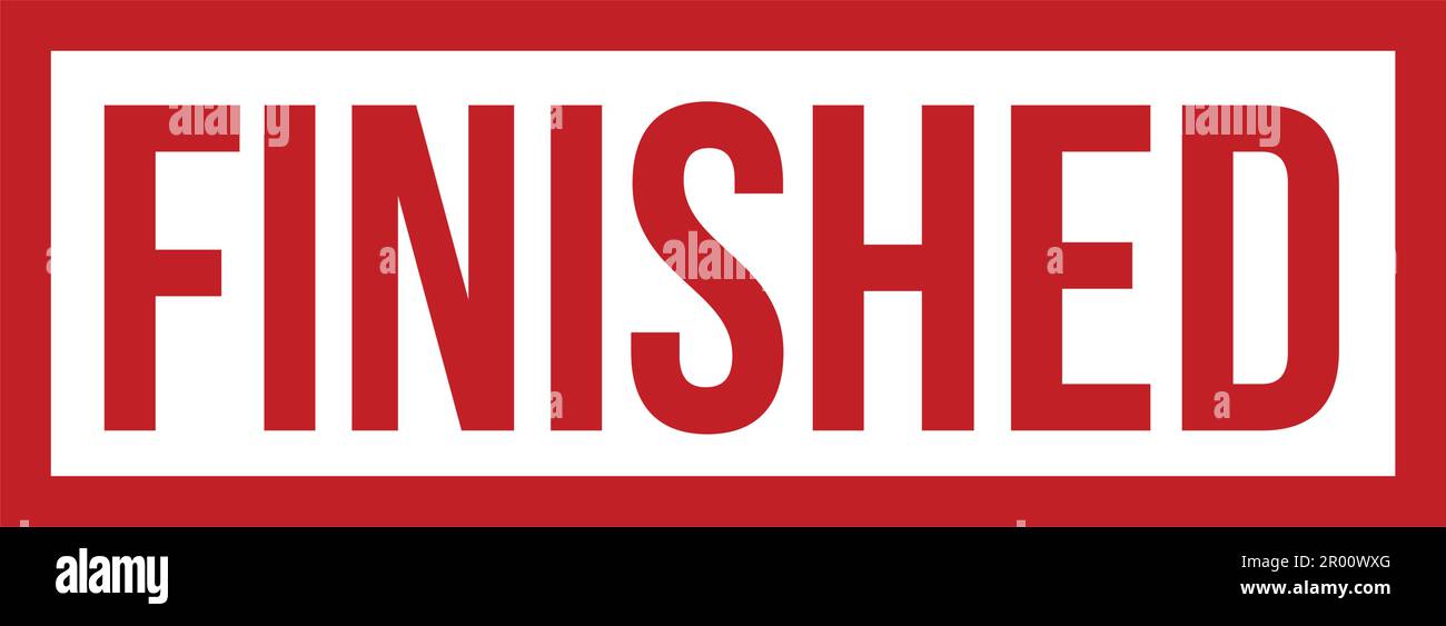 Finished Rubber Stamp. Red Finished Rubber Grunge Stamp Seal Vector ...