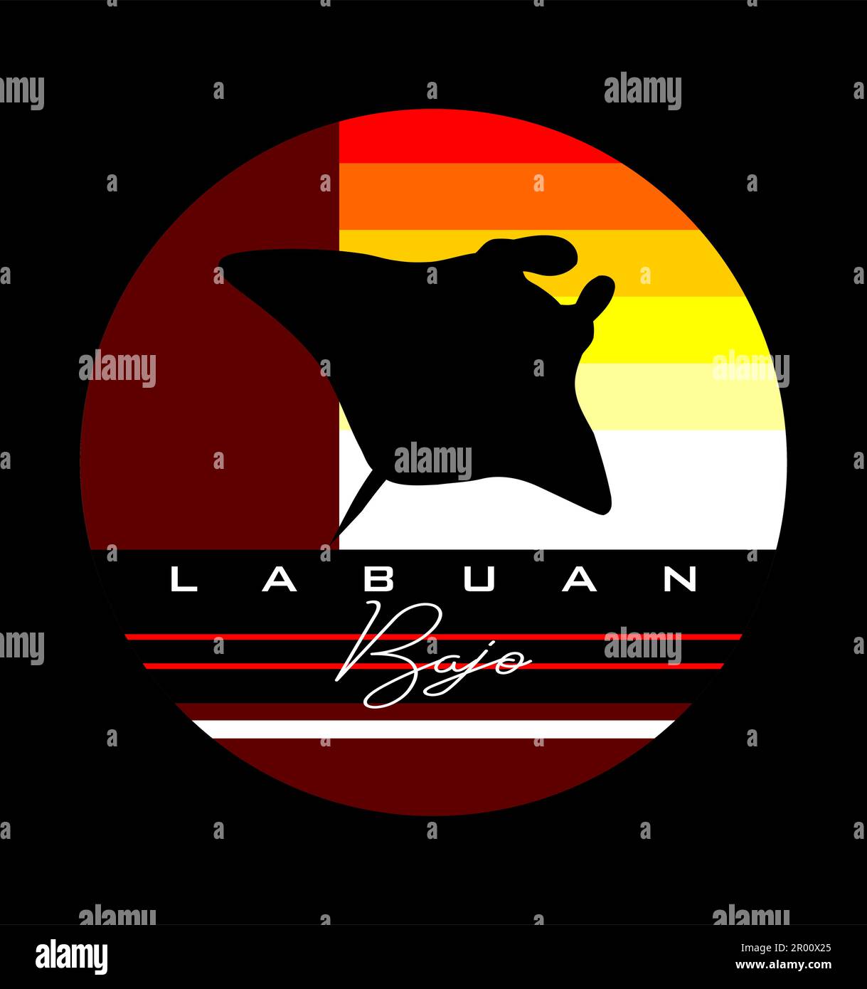 Labuan Bajo Island Indonesia vector template Stock Vector Image & Art ...