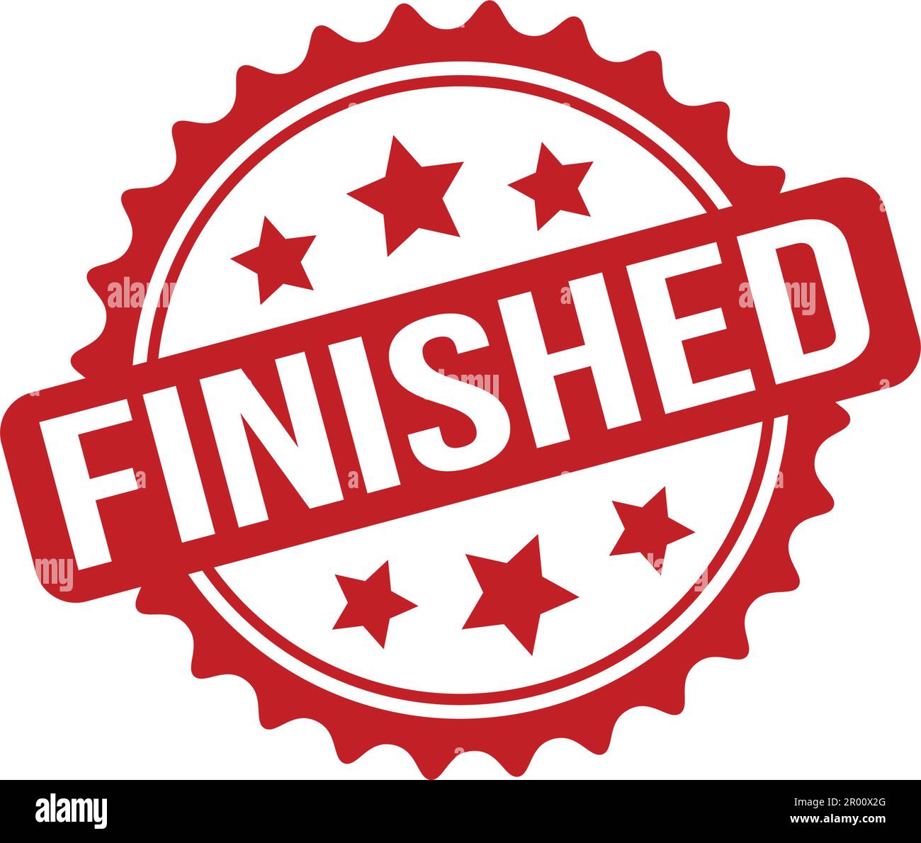 Finished Rubber Stamp. Red Finished Rubber Grunge Stamp Seal Vector ...
