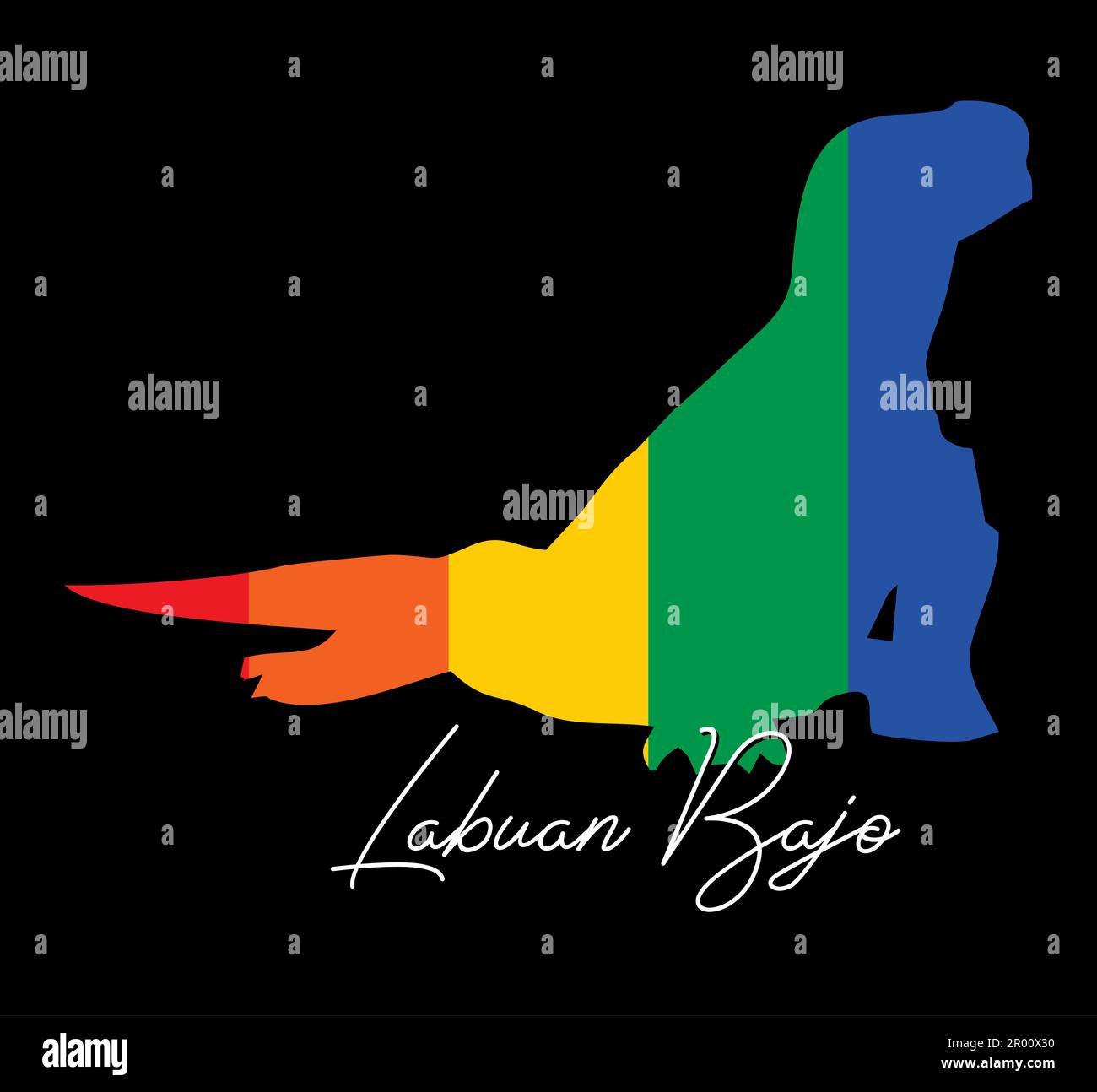 Labuan Bajo Island Indonesia vector template Stock Vector Image & Art ...