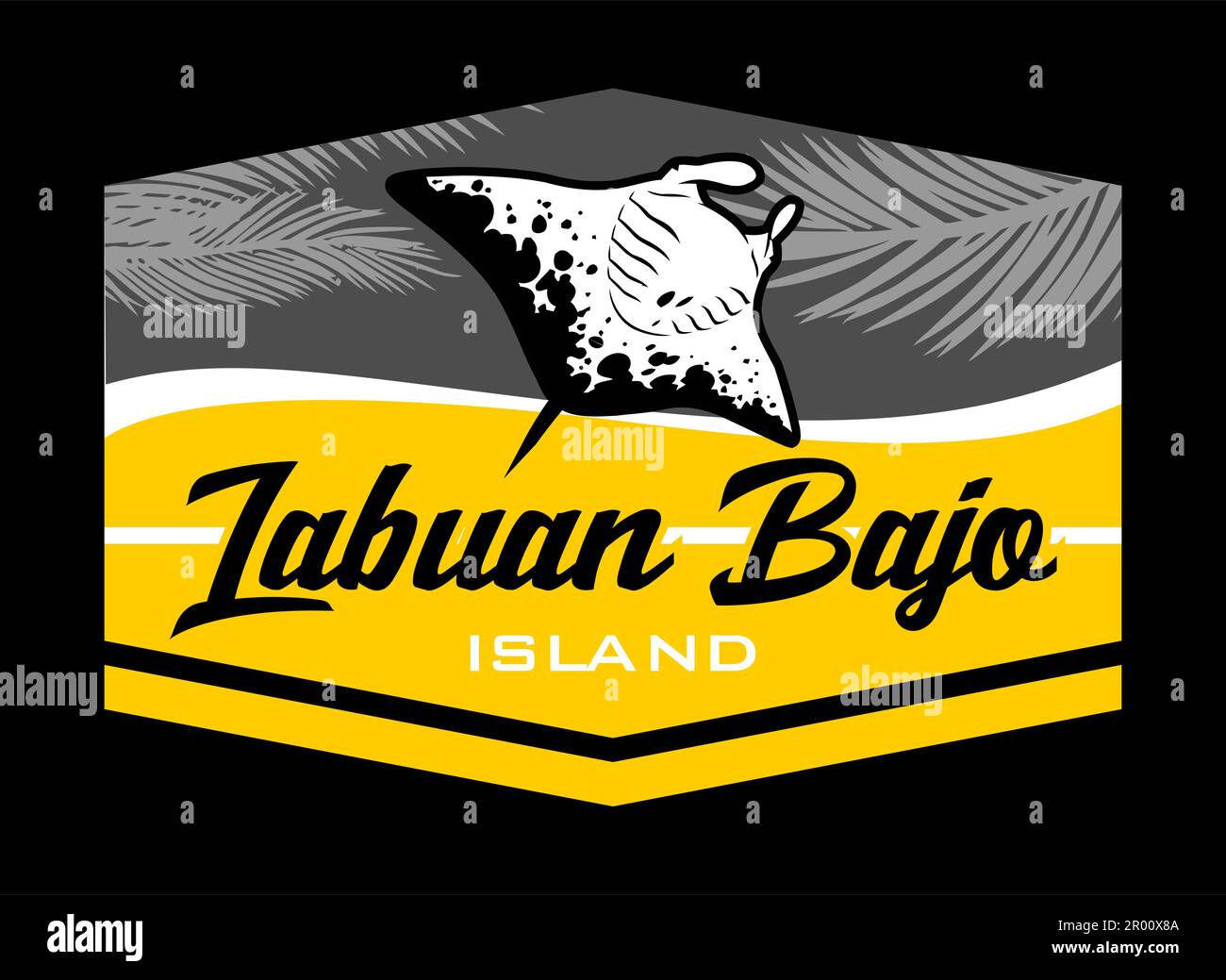 Labuan Bajo Island Indonesia vector template Stock Vector Image & Art ...