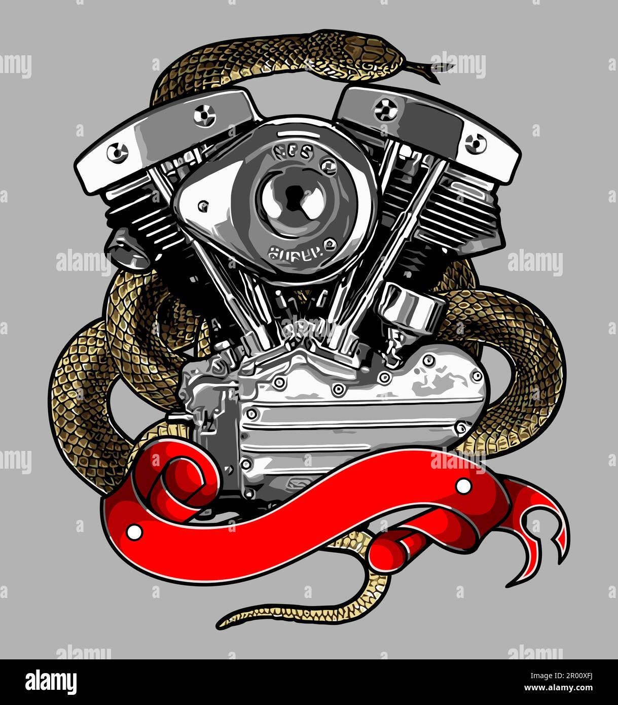 v-twin vector template Stock Vector Image & Art - Alamy