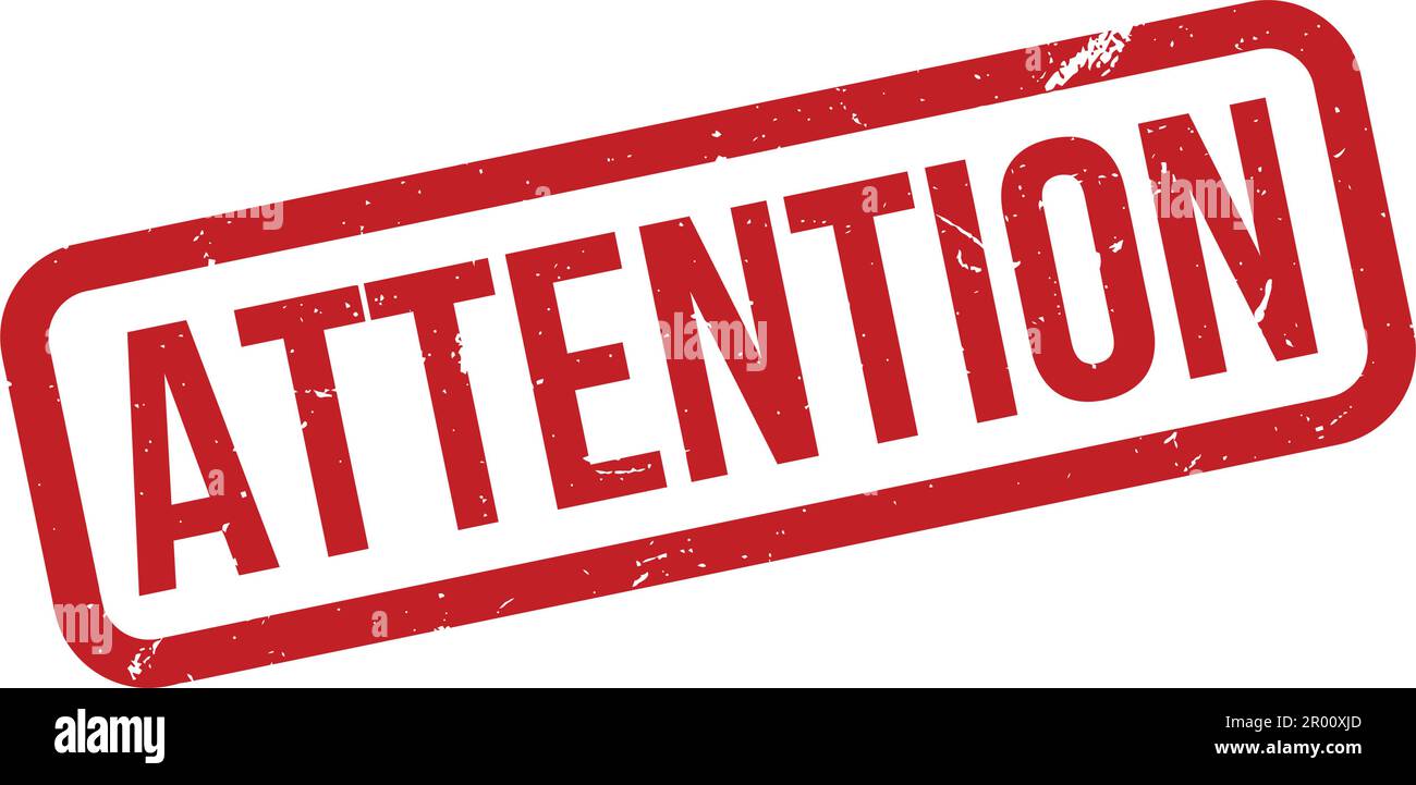 Attention Rubber Grunge Stamp Seal Vector Stock Vector Image & Art - Alamy