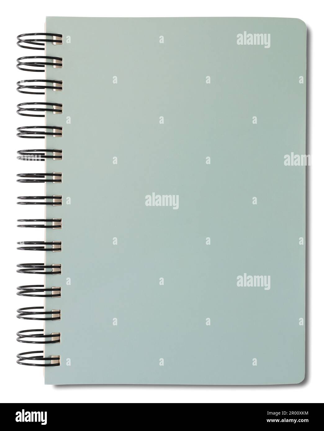 Light green notebook isolated on white background Stock Photo - Alamy