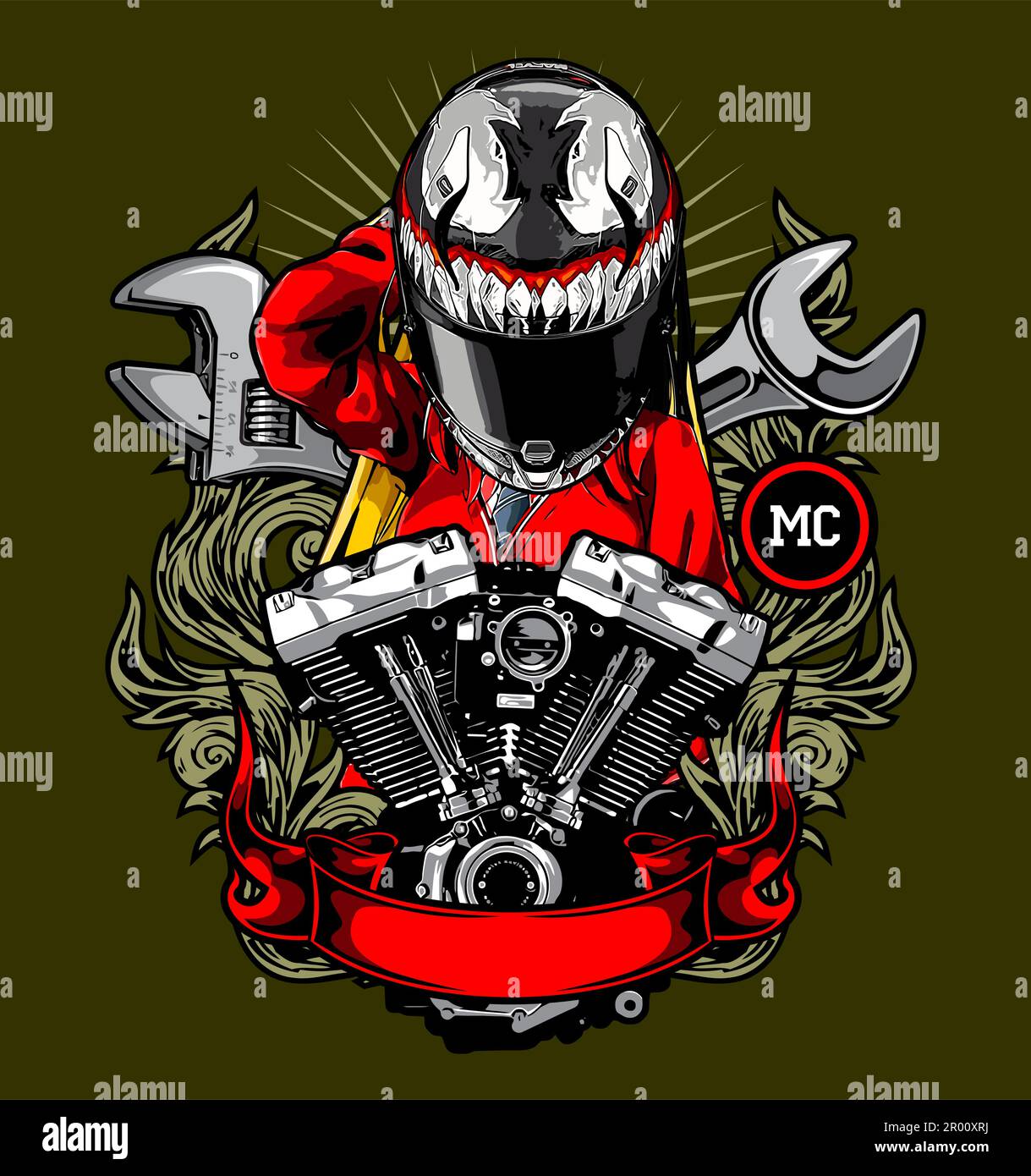 v-twin vector template Stock Vector Image & Art - Alamy