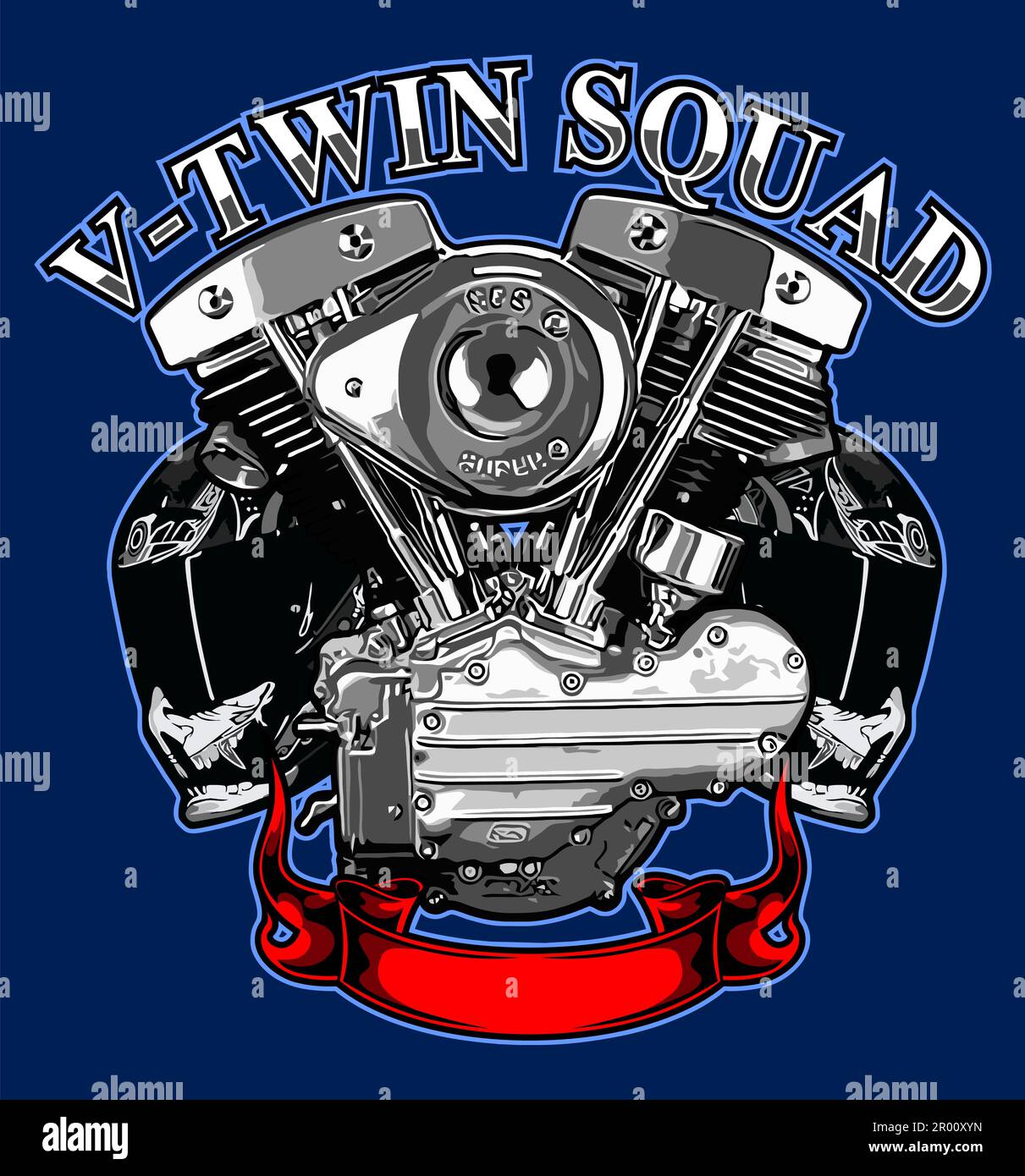 v-twin vector template Stock Vector Image & Art - Alamy