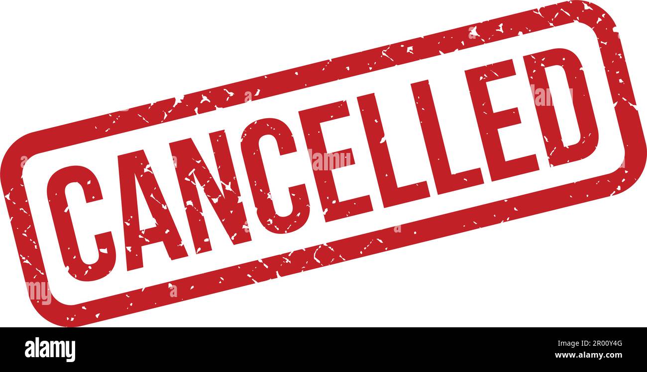 Red Grunge Cancelled Rubber Stamp Seal - Vector Stock Vector Image & Art - Alamy