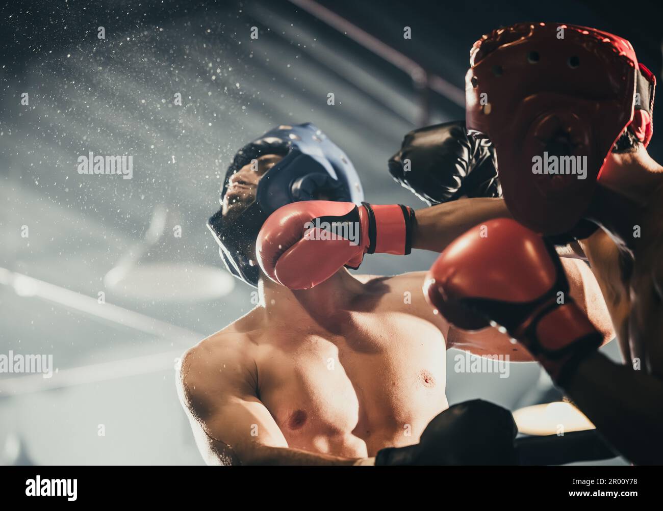 Boxer use various punch combinations, including the jab, hook, uppercut ...