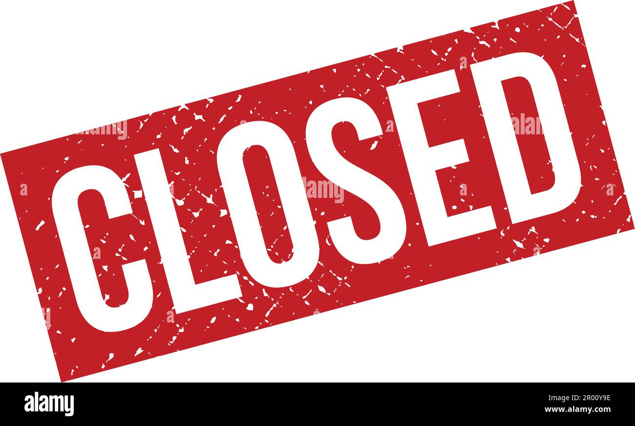 Red Grunge Closed Rubber Stamp – Vector Stock Vector Image & Art - Alamy