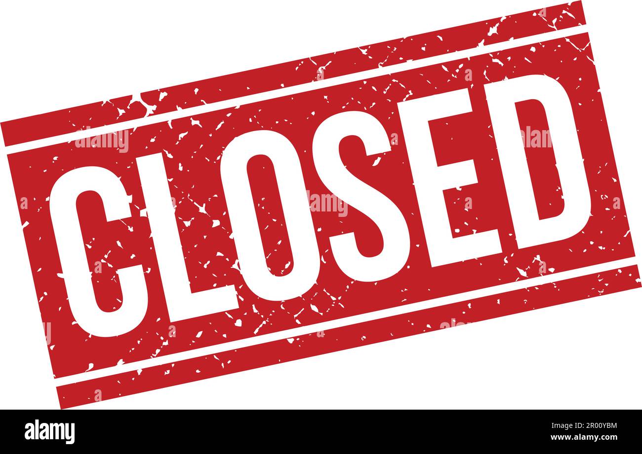 Closed Grunge Rubber Stamp - Vector Stock Vector Image & Art - Alamy