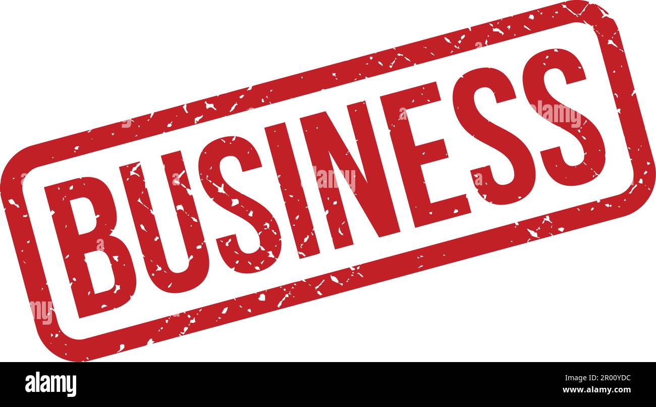 Business Rubber Stamp. Red Business Rubber Grunge Stamp Seal Vector ...