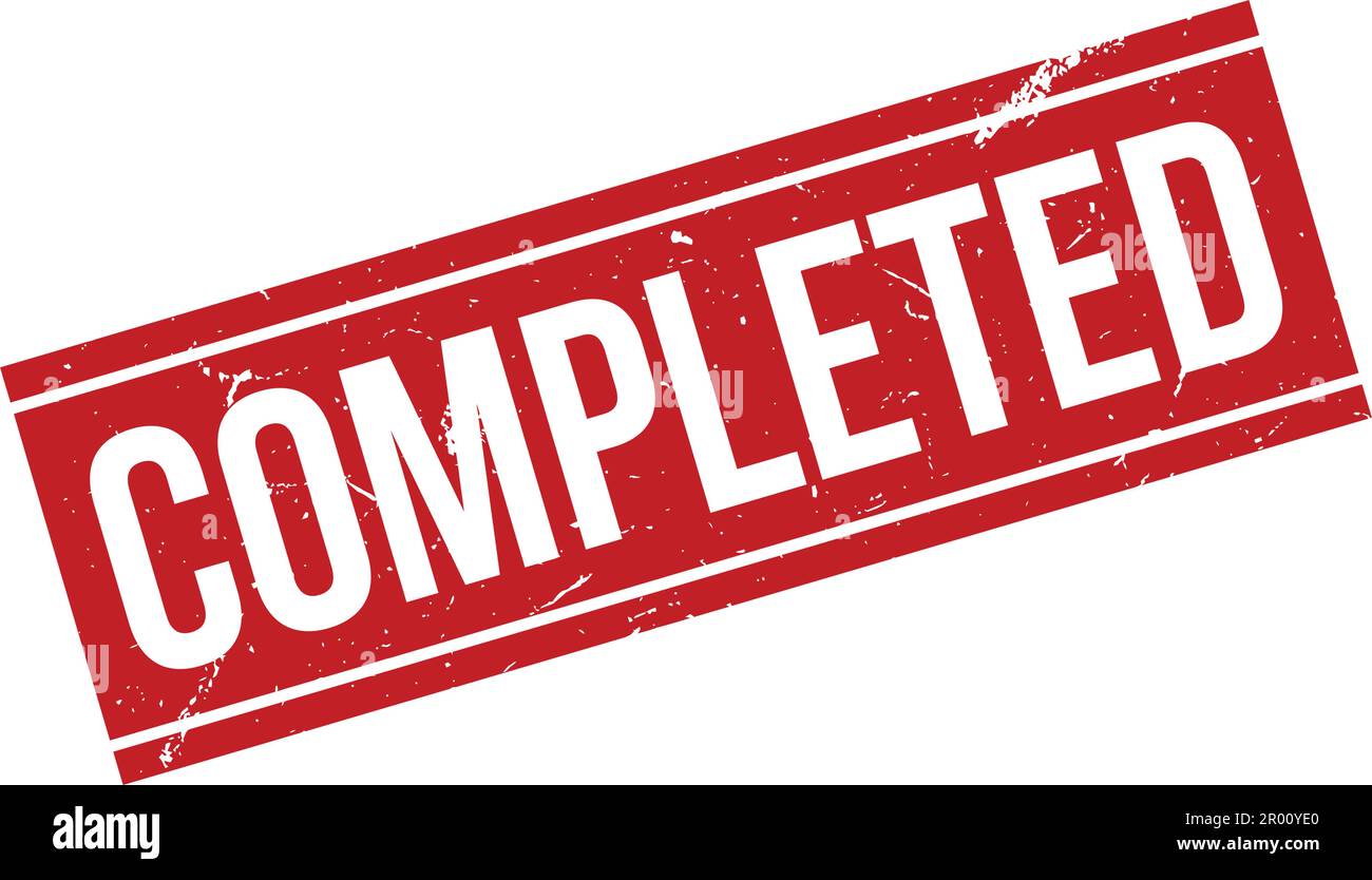 Completed Rubber Grunge Stamp Seal Vector Illustration – Vector Stock ...