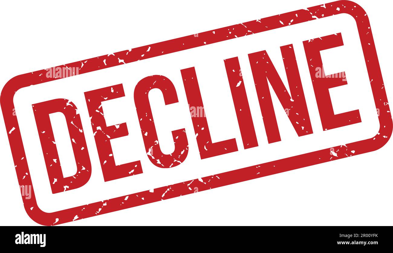 Decline Grunge Rubber Stamp, Vector Illustration Stock Vector Image ...