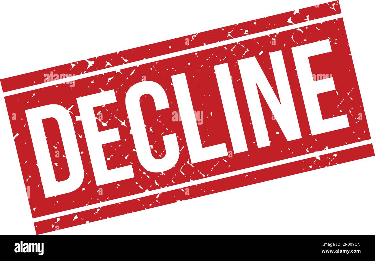 Decline Rubber Grunge Stamp Seal Vector Illustration Stock Vector Image ...