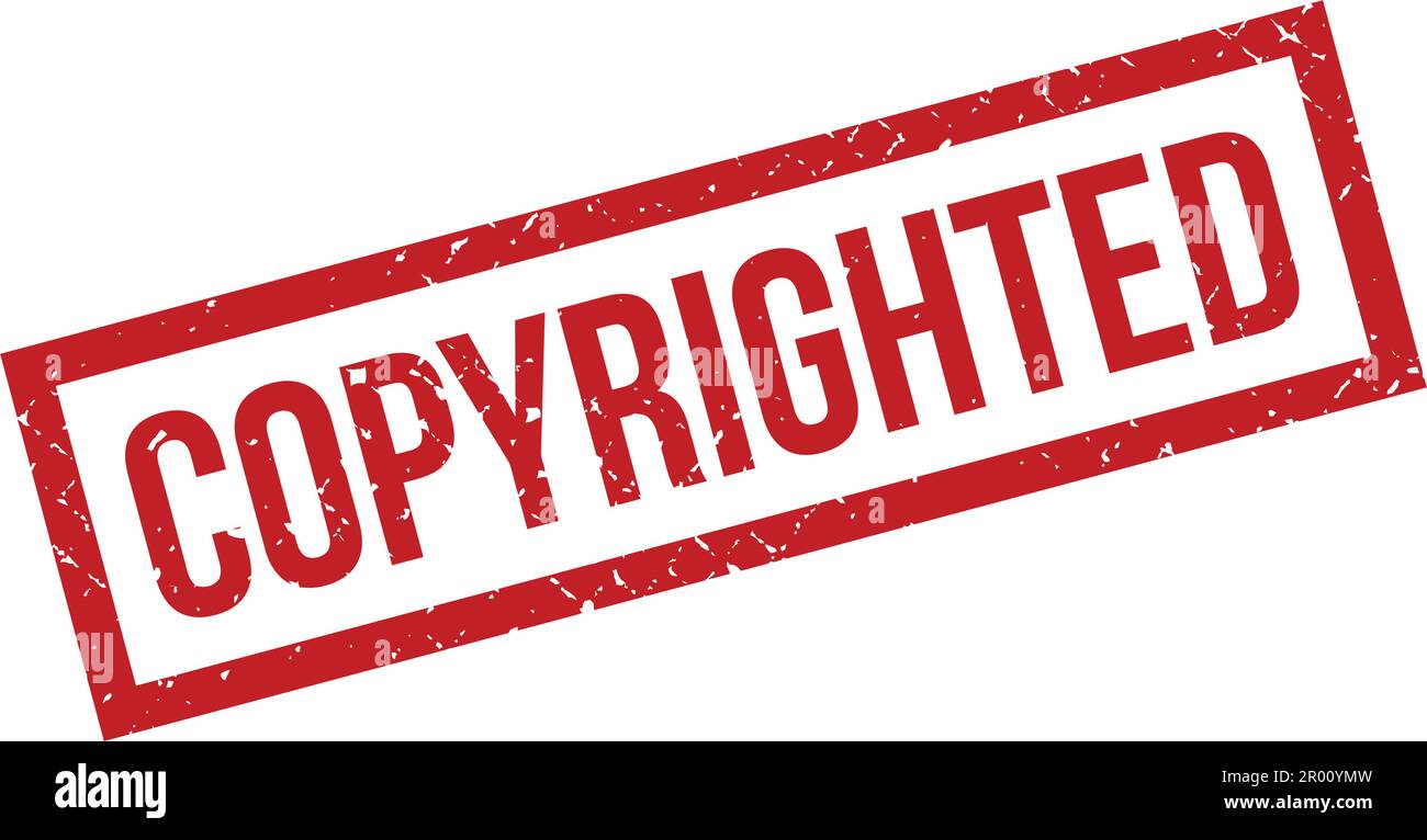 Copyrighted Grunge Rubber Stamp On White Background Stock Vector Image ...