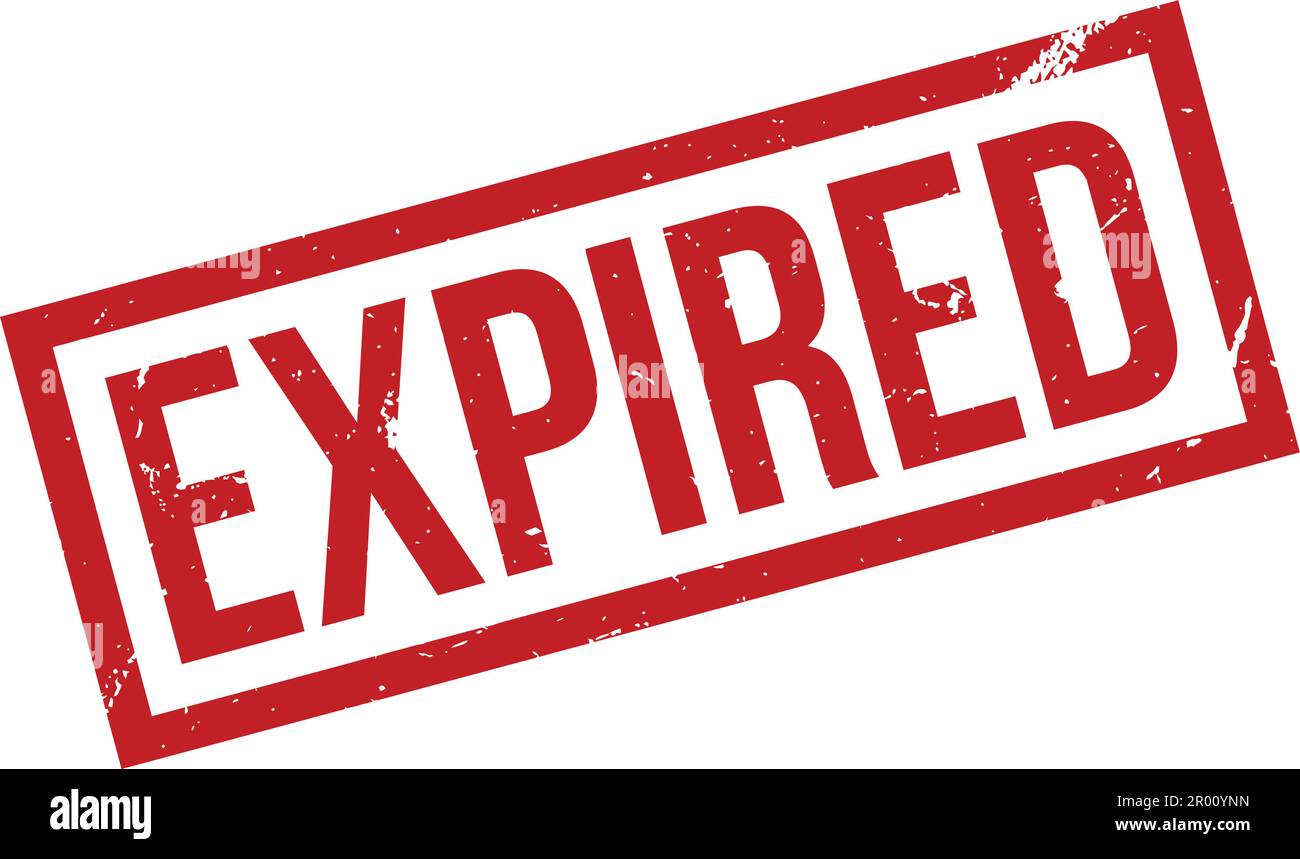 Expired Rubber Stamp. Red Expired Rubber Grunge Stamp Seal Vector ...