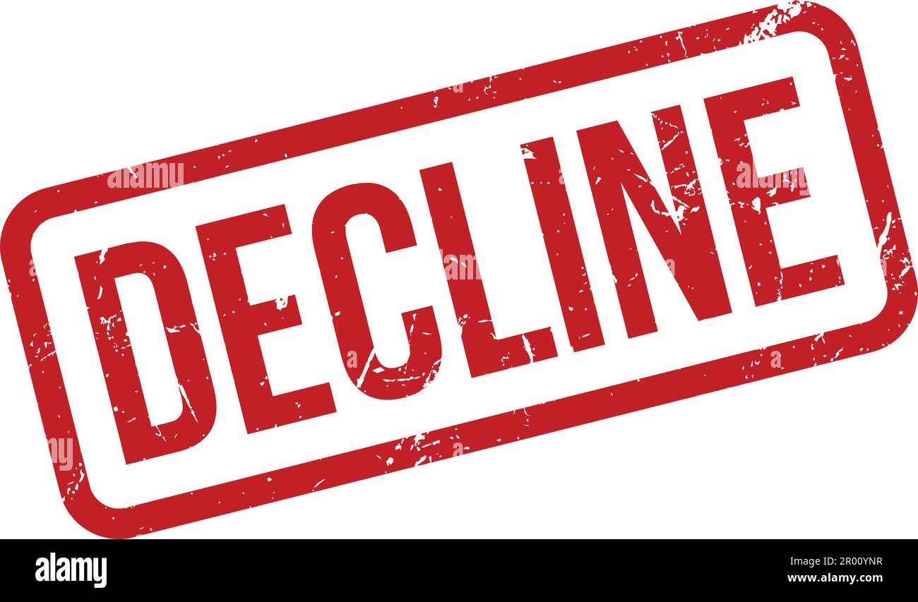 Decline Grunge Rubber Stamp On White Background, Vector Illustration ...