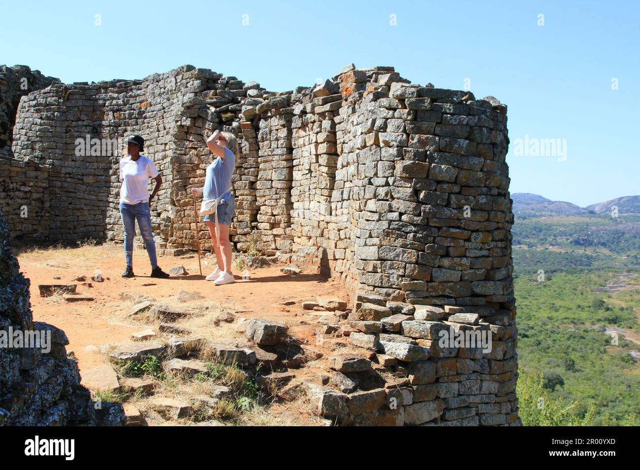 Masvingo, Zimbabwe. 5th May, 2023. Tourists visit the Great Zimbabwe ...