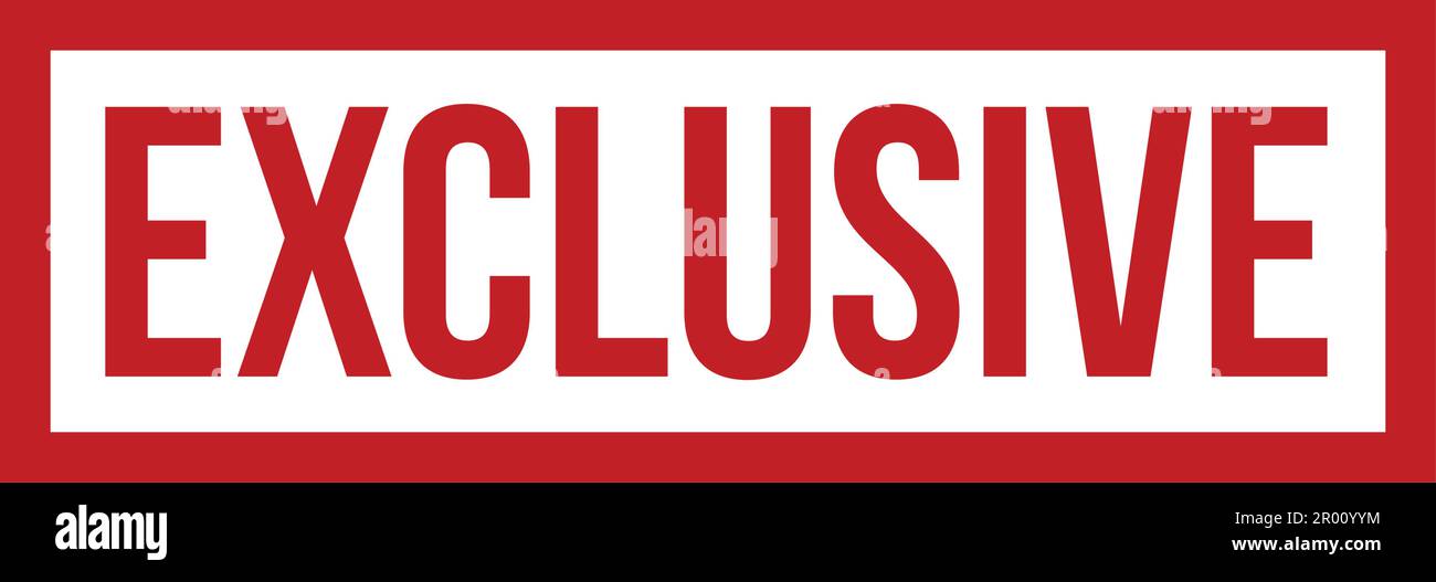 Exclusive Rubber Stamp On White Background, Vector Illustration Stock ...