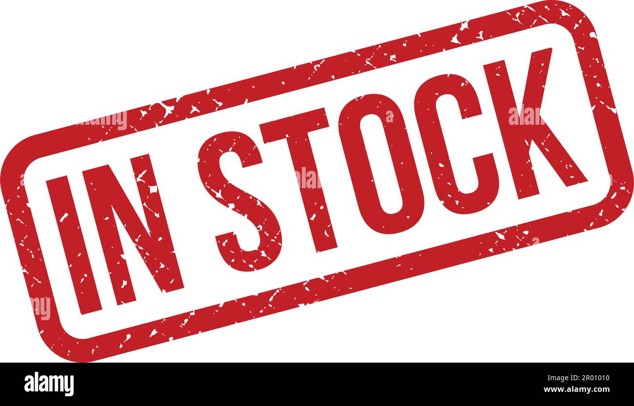In Stock Rubber Stamp. Red In Stock Rubber Grunge Stamp Seal Vector ...