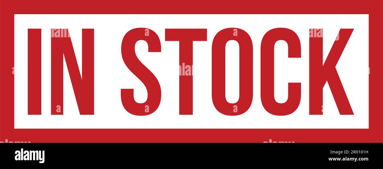 In Stock Rubber Stamp. Red In Stock Rubber Grunge Stamp Seal Vector ...