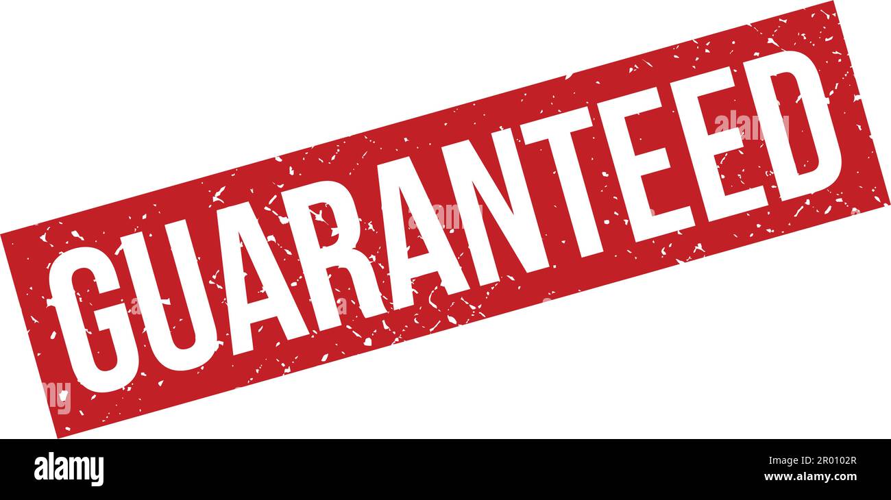 Red Grunge Guaranteed Rubber Stamp Isolated On White Background Stock ...