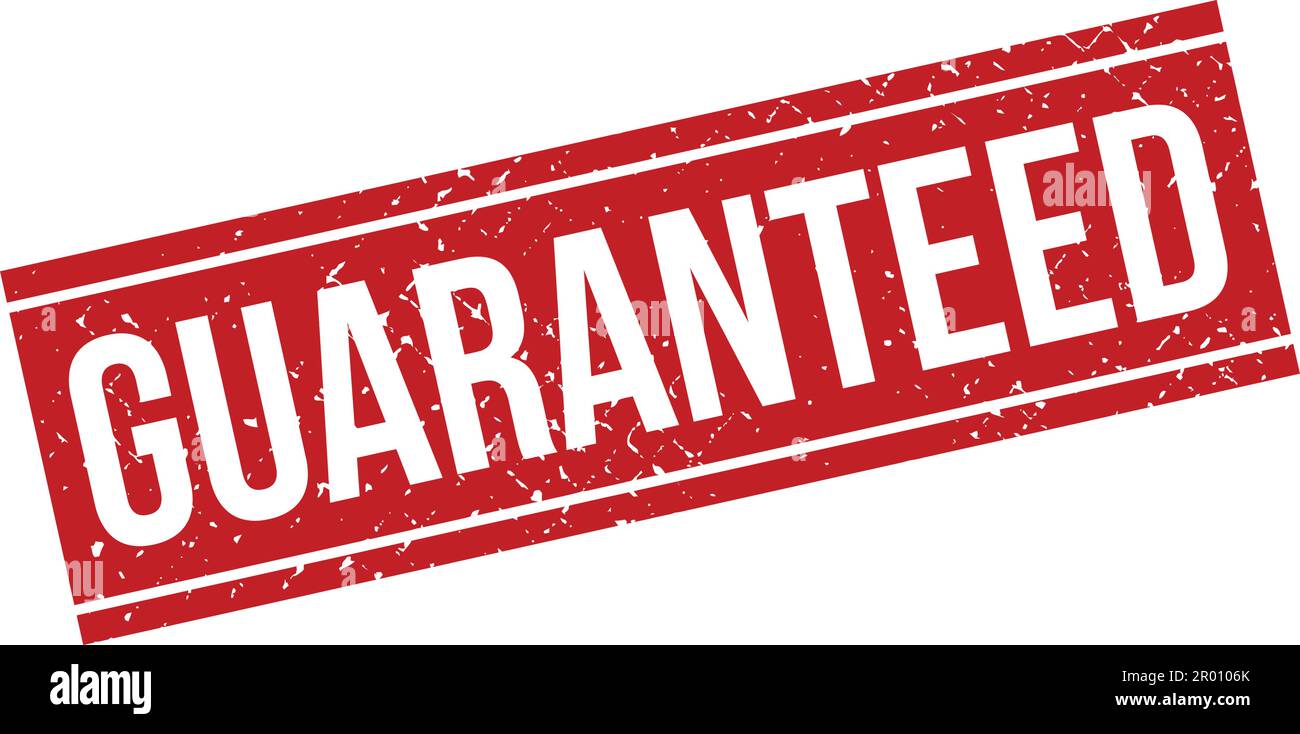 Guaranteed Rubber Grunge Stamp Seal Vector Illustration - Vector Stock Vector Image & Art - Alamy