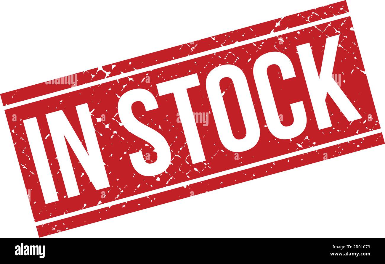 In Stock Rubber Stamp. Red In Stock Rubber Grunge Stamp Seal Vector ...