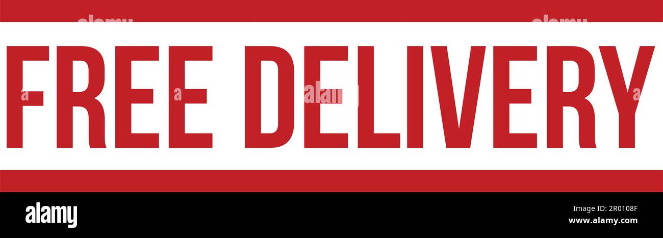 Free Delivery Rubber Stamp. Red Free Delivery Rubber Grunge Stamp Seal ...