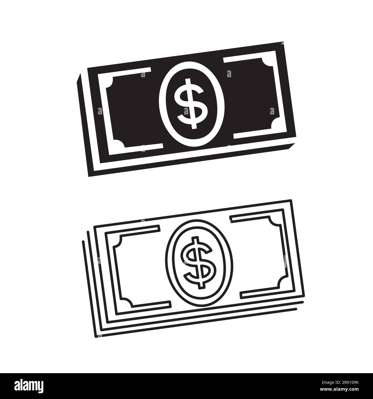 cash money sign symbol white background Stock Vector Image & Art - Alamy