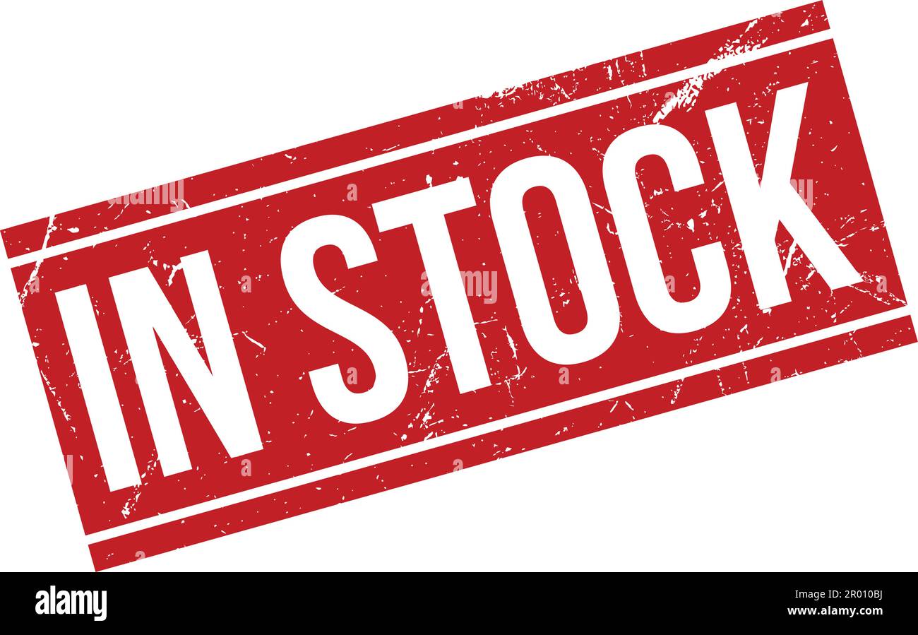 In Stock Rubber Stamp. Red In Stock Rubber Grunge Stamp Seal Vector ...