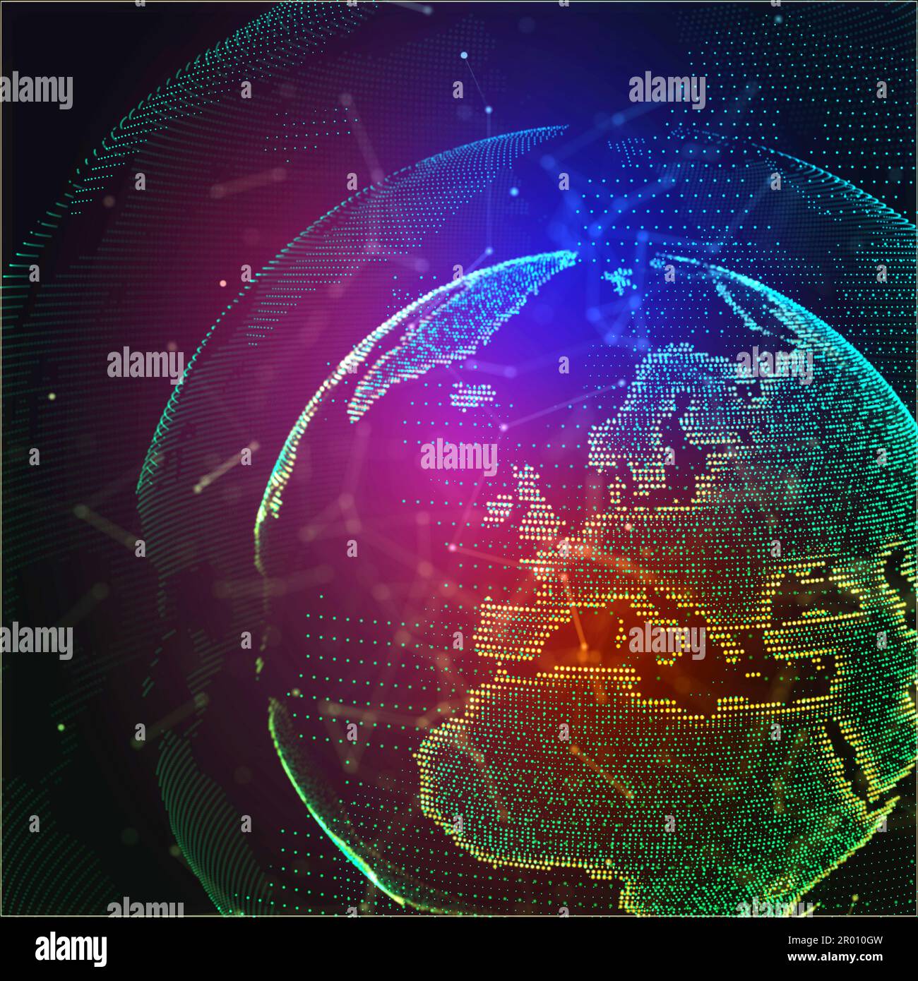 Earch globe, world map point, line, composition representing global ...
