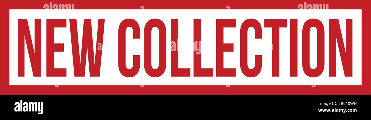 New Collection Rubber Stamp. Red New Collection Rubber Grunge Stamp ...