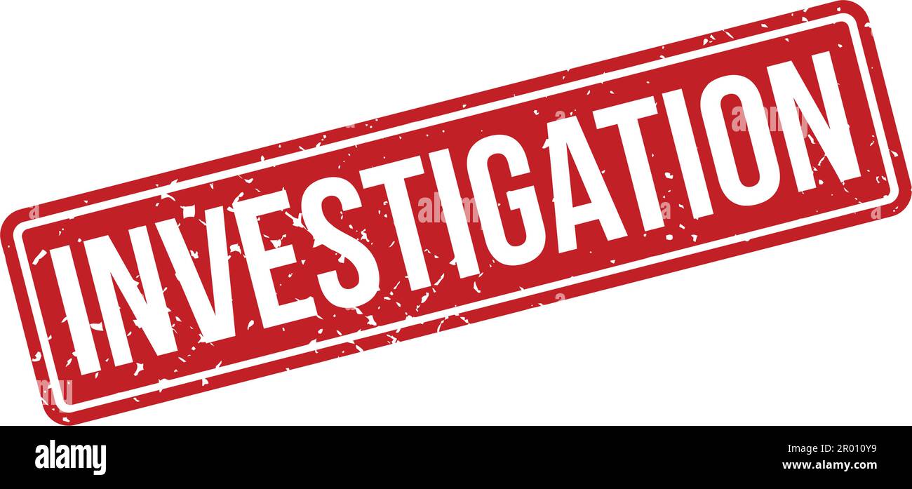 Investigation Rubber Stamp. Investigation Rubber Grunge Stamp Seal ...