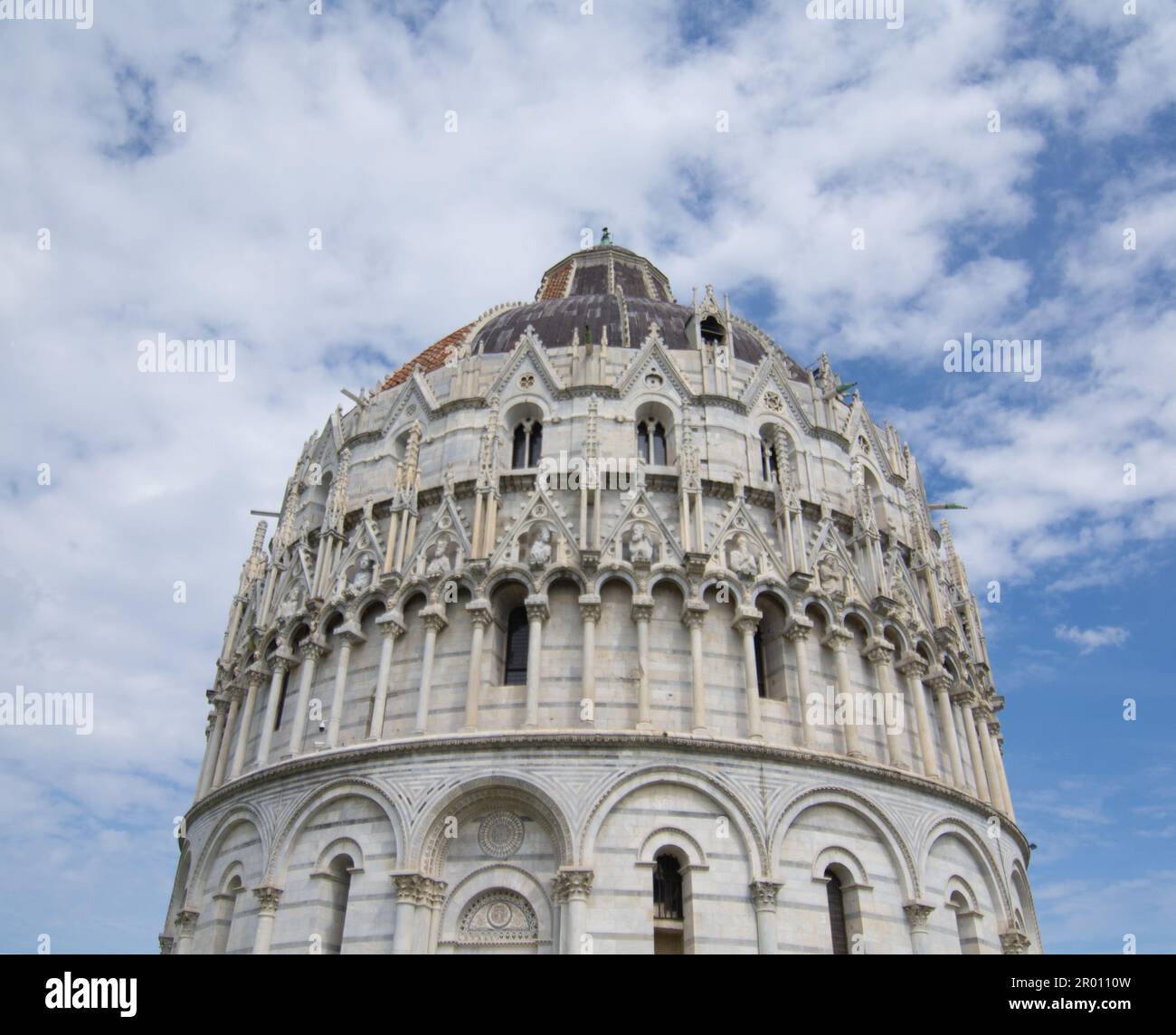 italy , Pisa, 30 -04-2023 : LANDSCAPE Piazza del Duomo with fanous ...