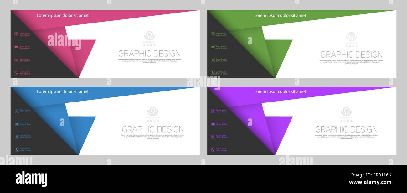 The layout of the banner, cover, poster, poster. A set of geometric ...