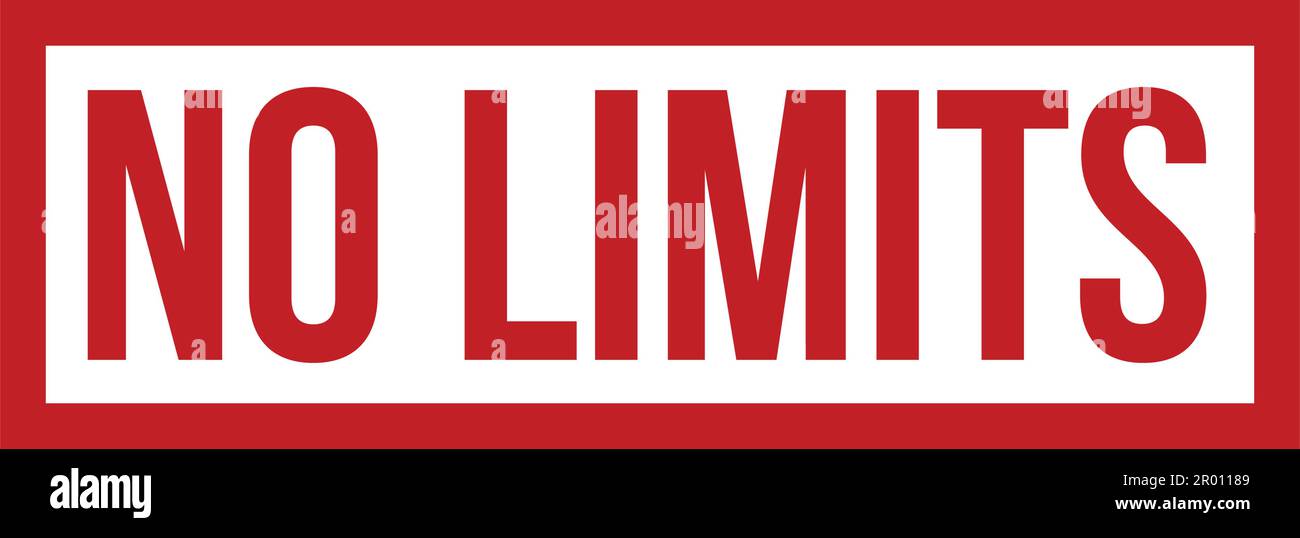 No limits sign concept illustration Cut Out Stock Images & Pictures - Alamy