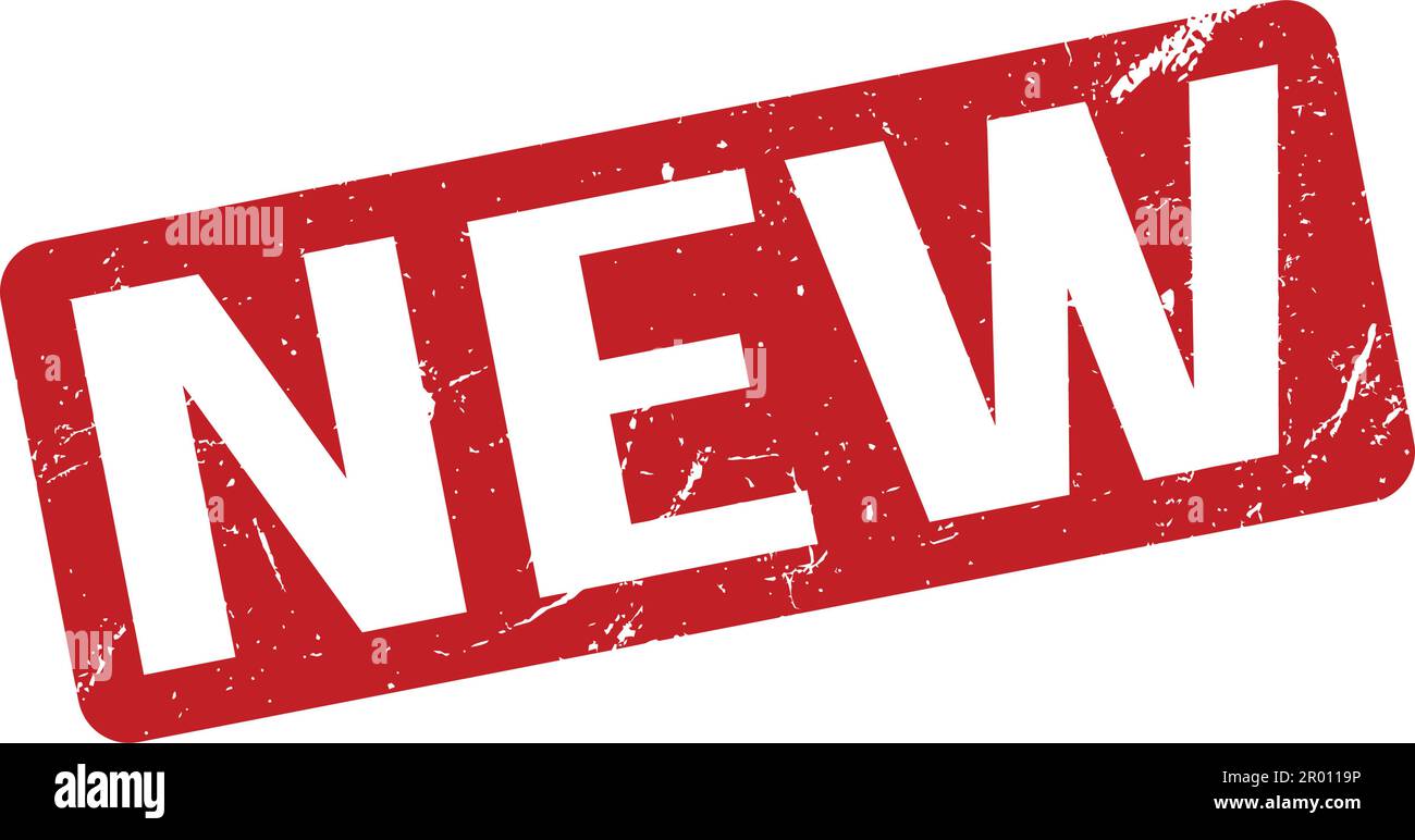 NEW Rubber Stamp. Red NEW Rubber Grunge Stamp Seal Vector Illustration ...