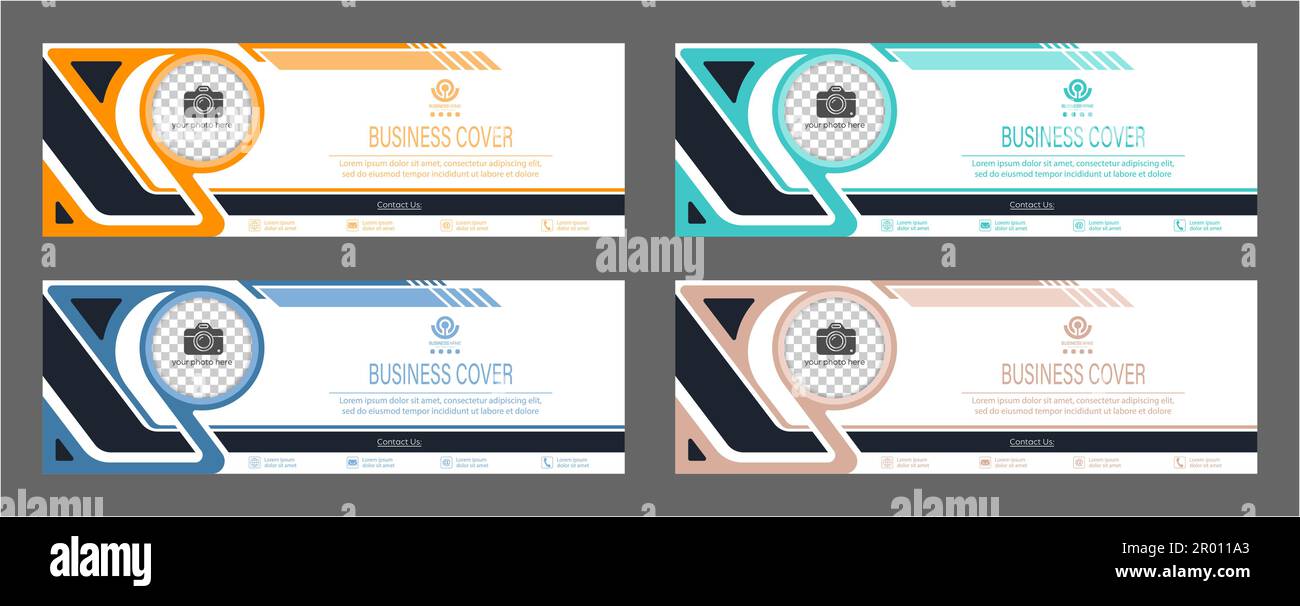 The layout of the banner, cover, poster, poster. A set of templates in ...