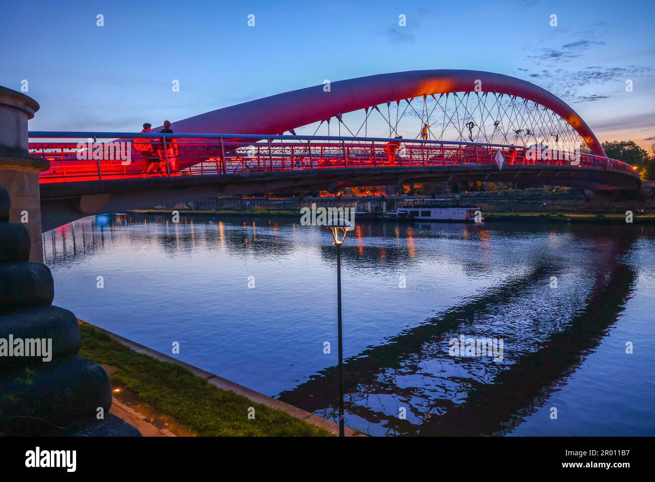 Krakow, Poland. 5th May, 2023. Father Bernatek Footbridge over Vistula ...