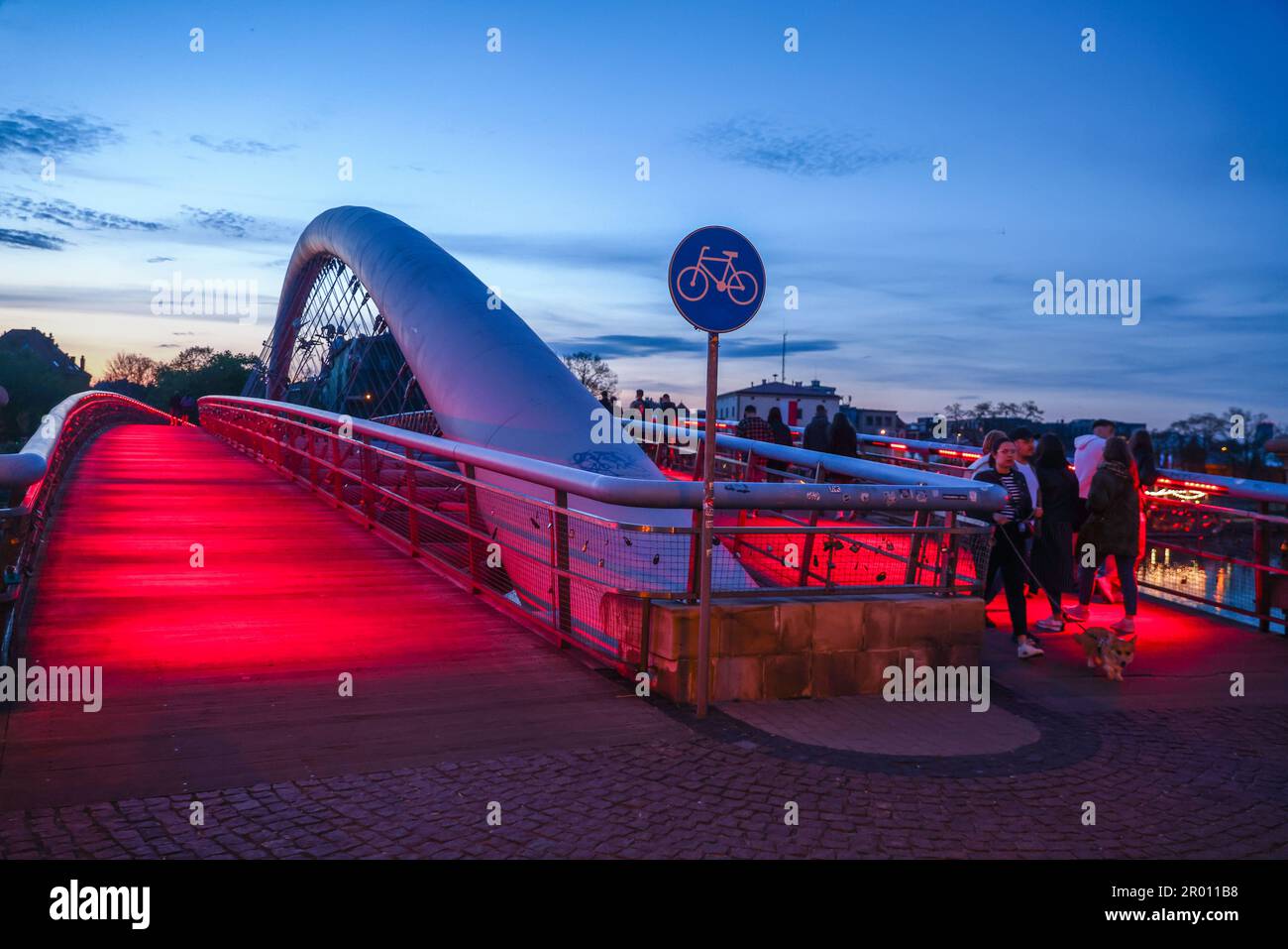 Krakow, Poland. 5th May, 2023. Father Bernatek Footbridge over Vistula ...