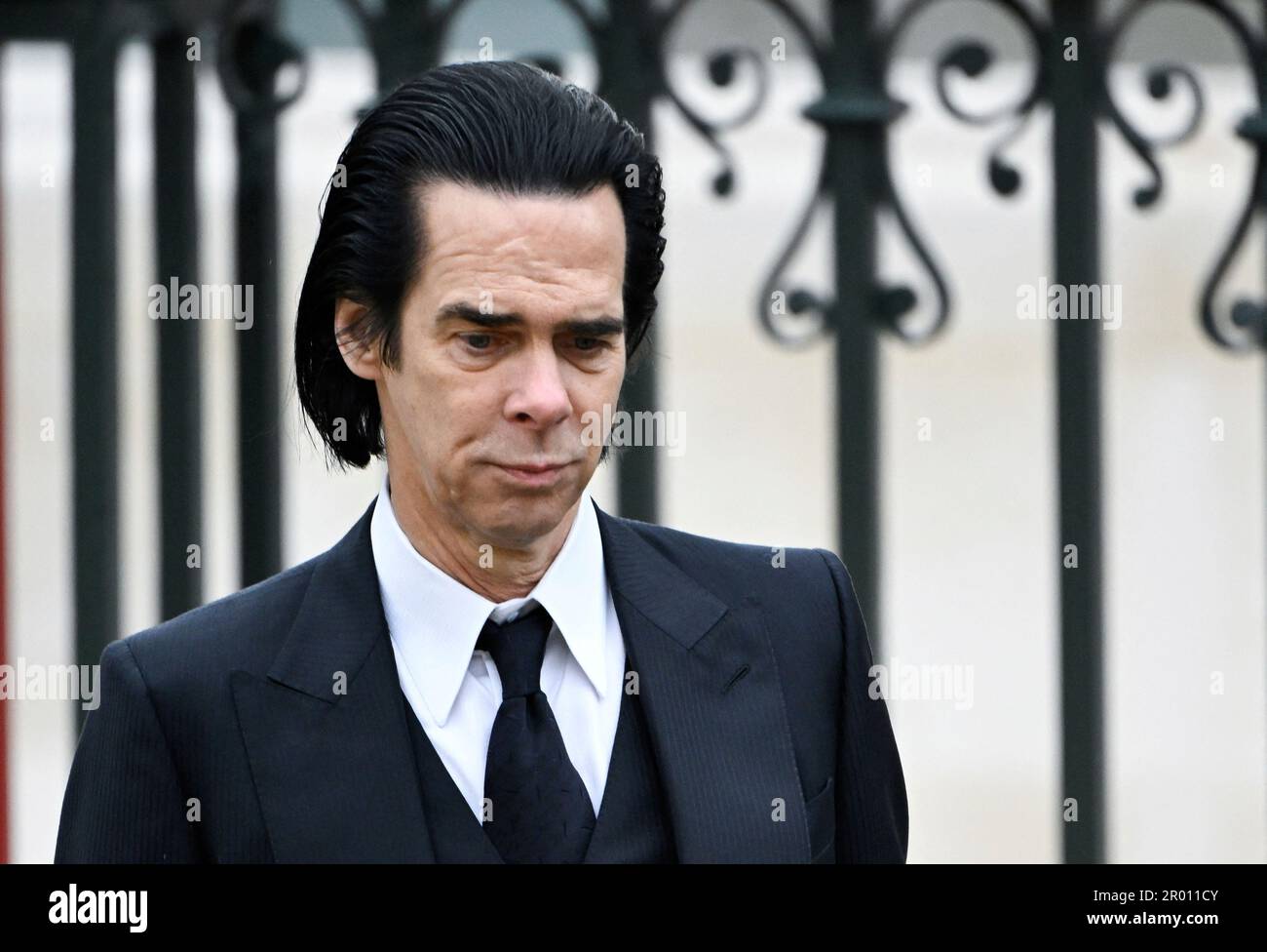 Australian singer-songwriter Nick Cave walks near Westminster Abbey on ...